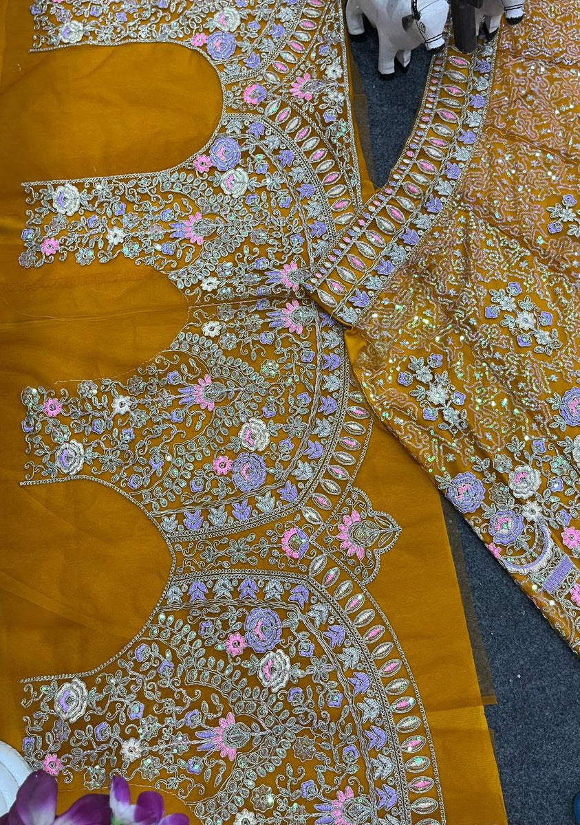 Rust Color Net Latest Lehenga – Ville Fashions